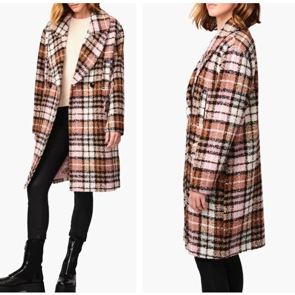 Bernardo | Jackets & Coats | Bernardo Double Breasted Plaid Wool Blend ...